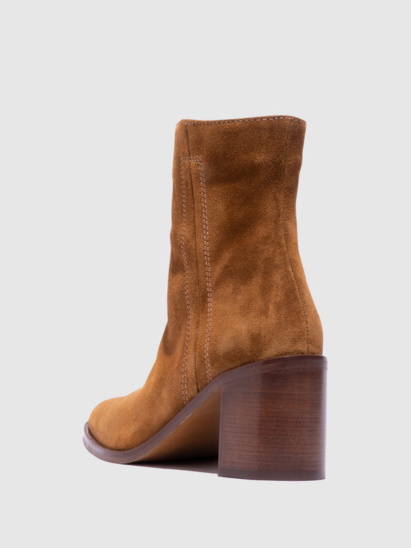 Foreva - Botins com Fecho em Camel - Overcube