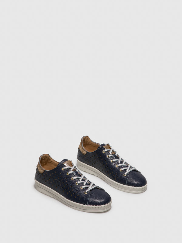 Foreva - Sapatos com Atacadores em Azul Marinho - Overcube