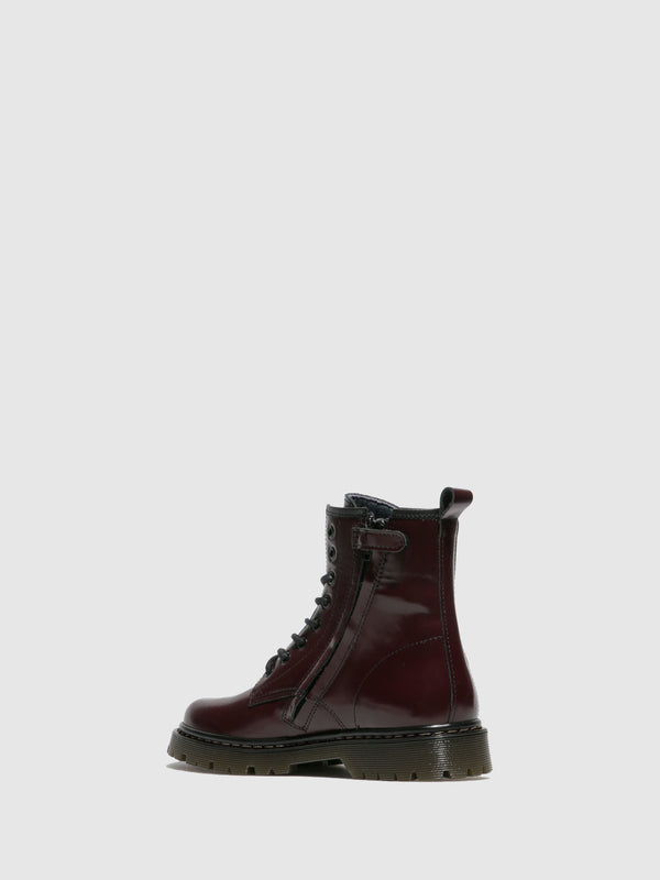 Foreva - Botas com Atacadores em Carmesim - Overcube